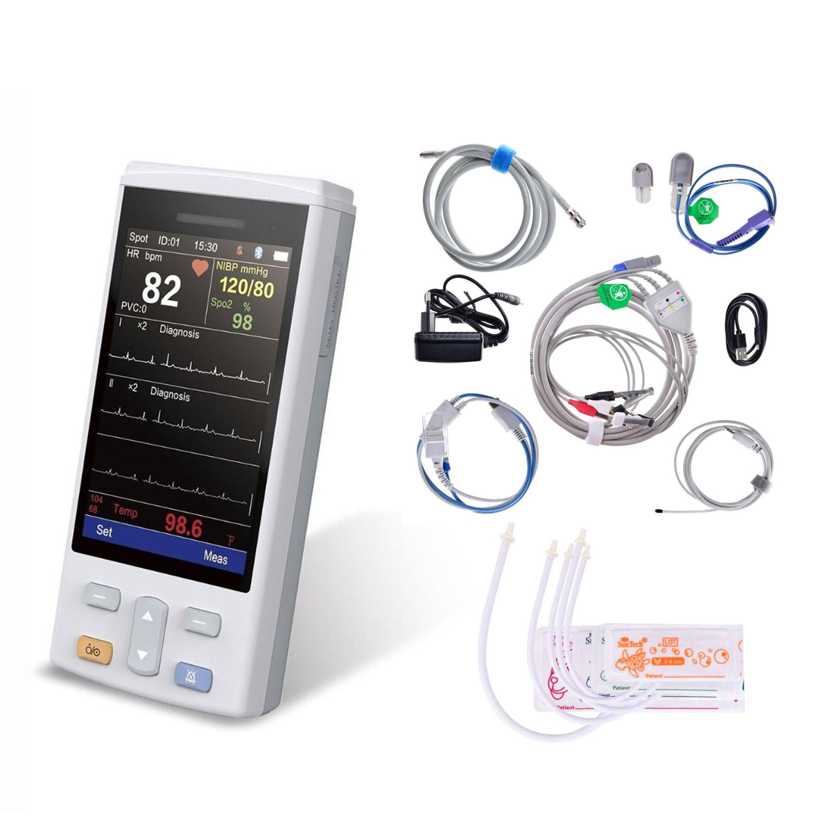 M6 Portable Veterinary Multiparameter Monitor - Smar Medical-Supplier ...
